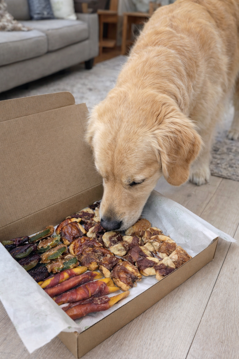 Fruit-Wrapped Meat Medley Box – Pablo's Pawfectionary