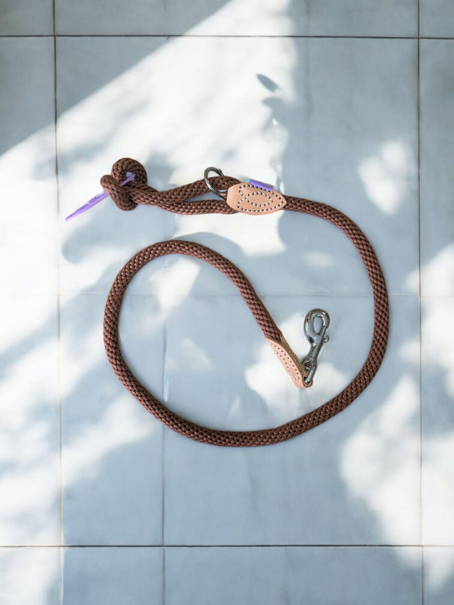 Hem & Boo Trigger Soft Rope Lead Brown 1.4 x 122cm – Pablo's Pawfectionary